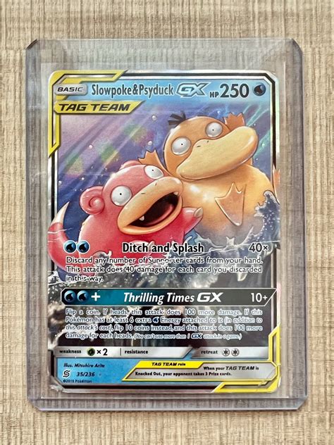 Pokémon Slowpoke And Psyduck Gx Tag Team 35236 Eng Gebraucht In