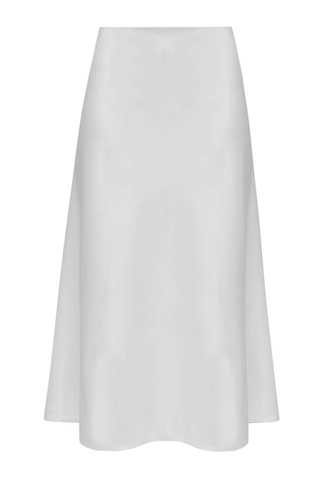 Юбка атлас эко шелк плотный белая длина 80 см отзывы