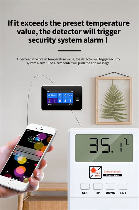 wireless temperature detector lcd screen display 4 grandado