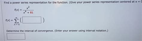 Solved Find A Power Series Representation For The Function Chegg
