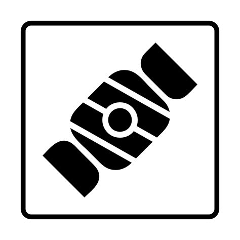 Candy Solid Icon Social Media Sign Icons Vector Illustration Isolated