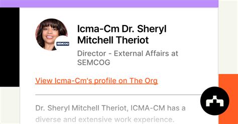 Icma Cm Dr Sheryl Mitchell Theriot Director External Affairs At Semcog The Org