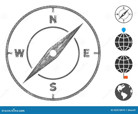Linear Compass Icon From Army Outline Collection Thin Line Compass