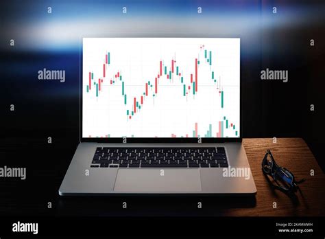 Analysis Of Financial Charts Of The Stock Market Trader Trading On