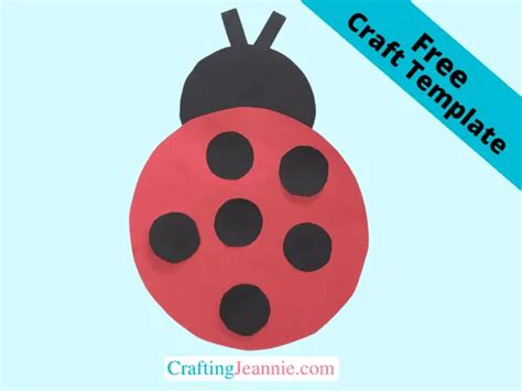 Ladybug Craft Free Template Crafting Jeannie