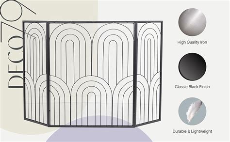 Deco 79 Metal Geometric Living Room Fireplace Screen Art