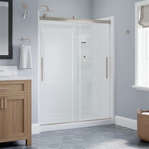 Delta Everedge Shower Door Brushed Nickel 56 In To 60 In W X 711418 In