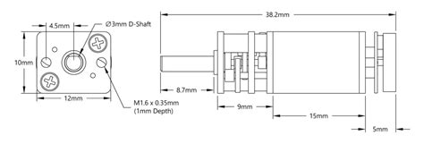 premium n20 gear motor 50 1 ratio 460 rpm w encoder robotshop