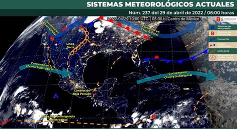 Canal de baja presión generará lluvias en el estado