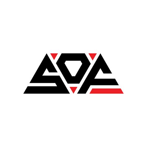 SOF Triangle Letter Logo Design With Triangle Shape SOF Triangle Logo Design Monogram SOF