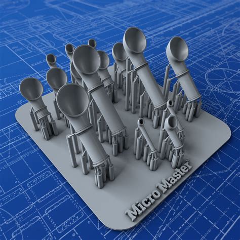 1350 Royal Navy Flowers Class Vent Set 16 Vents Micro Master 3d Printed Hobby Parts