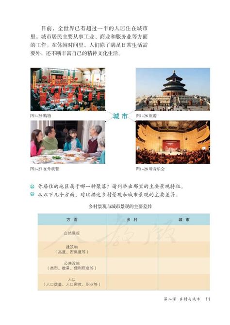 人教版初中人文地理上册上学期电子版教材课本下载资源分享 哔哩哔哩