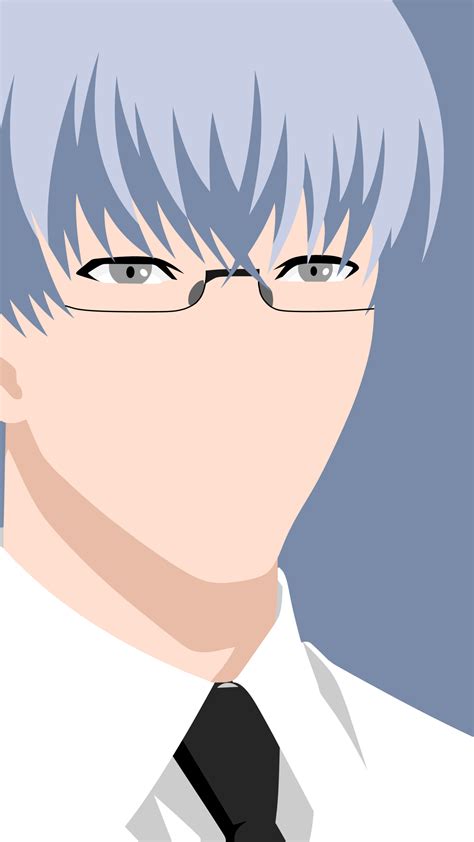 Anime Tokyo Ghoulre Kishou Arima Grey Hair Grey Eyes Minimalist