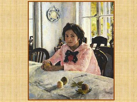 Сочинение по картине Валентина Александровича Серова «Девочка с персиками презентация онлайн