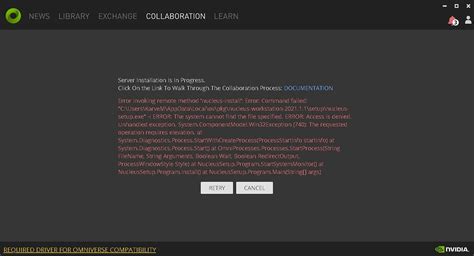 Error With The Nucleus Server Installation General Discussion Nvidia Developer Forums