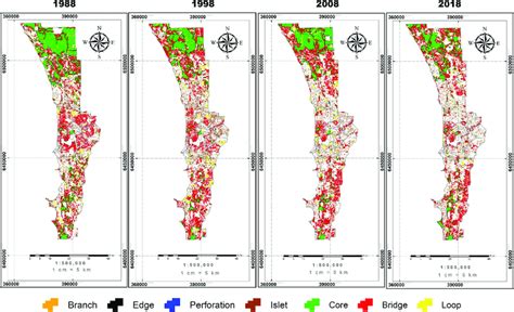 Results Of The Morphological Spatial Pattern Analysis Mspa For The