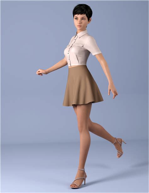 Dforce Hnc Cropped Shirt Outfits For Genesis 8 1 Females Daz 3d