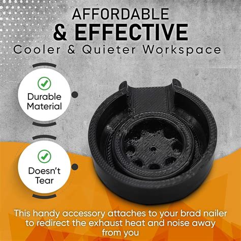 Rubber Porter Cable Brad Nailer Exhaust Deflector Compatible With
