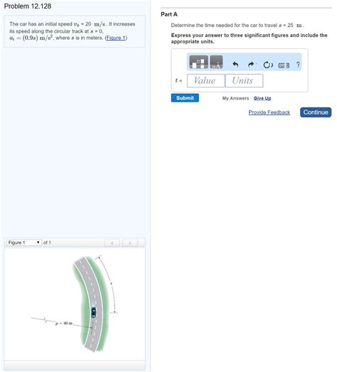 Solved Problem The Car Has An Initial Speed V Chegg