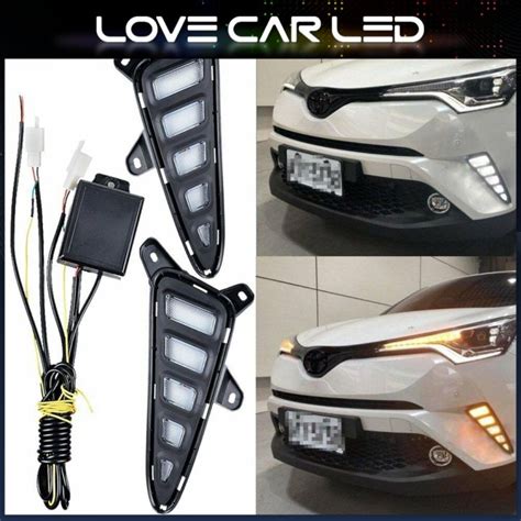 Toyota C HR 2016 2019 DRL LED Daytime Running Light Turn Signal Fog