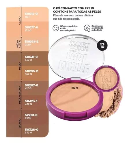 Pó Compacto Facial Matte Color Trend Matte Real Fps 10 7g MercadoLivre