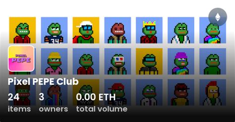 Pixel Pepe Club Collection Opensea