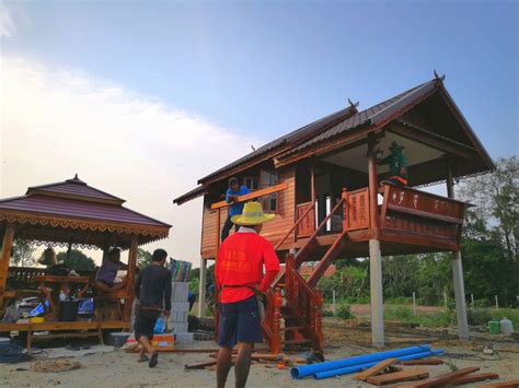 หน้างาน อ พนัสนิคม บ้านไม้น็อคดาวน์ ประกายเรือนไทย Facebook
