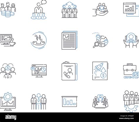 Department Teamwork Outline Icons Collection Teamwork Department