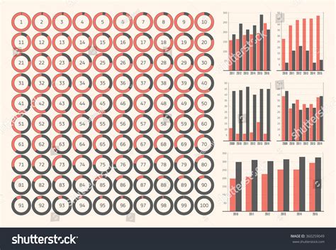Vector Set Ring Diagrams Infographics Your Stock Vector Royalty Free