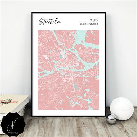 Custom Map Print Personalized Map Printable Wall Art Custom Etsy