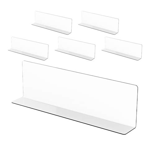 6 Pcs Supermarket Sorting Baffle Shelves Nail Free Shelf Dividers