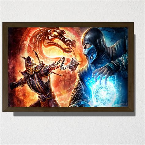 Quadro A3 Mortal Kombat Elo7 Produtos Especiais