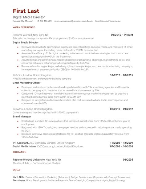 3 Campaign Manager Resume Examples For 2025 Resume Worded