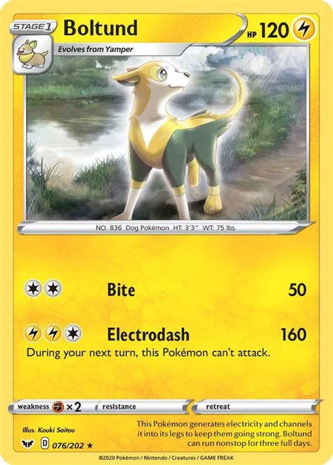 Boltund 076 Swsh01 Sword And Shield Base Set Pokemon