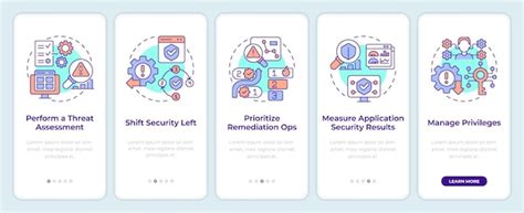 Premium Vector Application Security Best Practices Onboarding Mobile App Screen