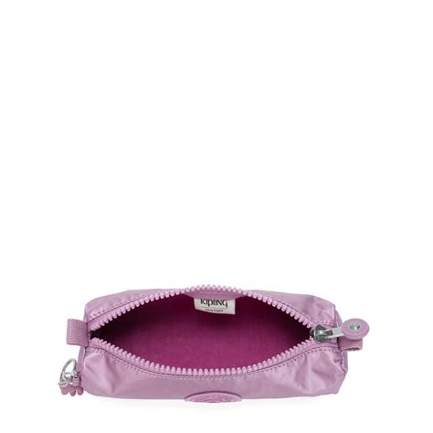 Kipling Pencil Case Freedom Metallic Berry Theoutfit Me