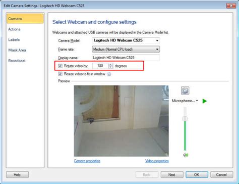 Rotating The Camera Preview In Webcam Monitor