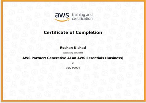Roshan Nishad On Linkedin Aws Generativeai Genai Ai Certification