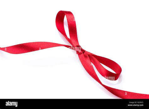 Red Satin Gift Bow Red Silk Ribbon Stock Photo Alamy