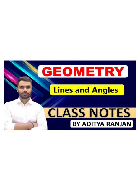 G 1 Geometry Line And Angle Pdf