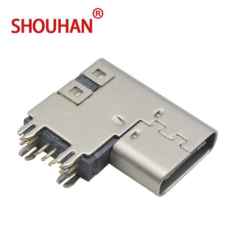 Type C Usb Female Pin Mini Usb Connector Side Plug Special Type For Base Heighten Mm