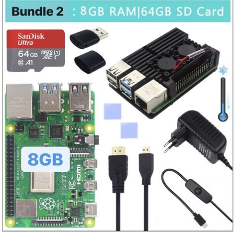 พรอมสงจากไทย เซต Raspberry Pi 4 Ram 8GB Model B SD Card 64GB พรอมอปกรณครบเซต 6 ชน