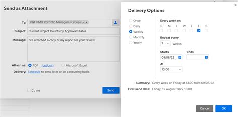Send Dashboard Via Email Manually And Automated Workflow — Smartsheet