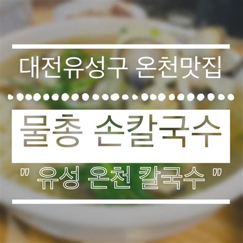 대전 유성온천역 맛집 손칼국수 쭈꾸미 맛집 온천손칼국수 네이버 블로그