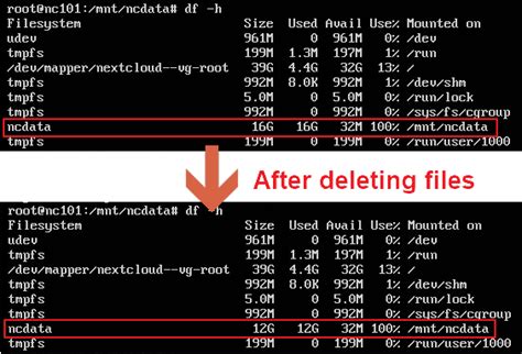 Ncdata Total And Available Size Decrease Concurrently After Deleting Files ℹ️ Support