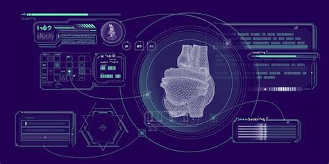 Interface do programa de pesquisa médica scifi Vetor Premium