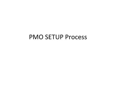 Pmo Setup Process Ppt