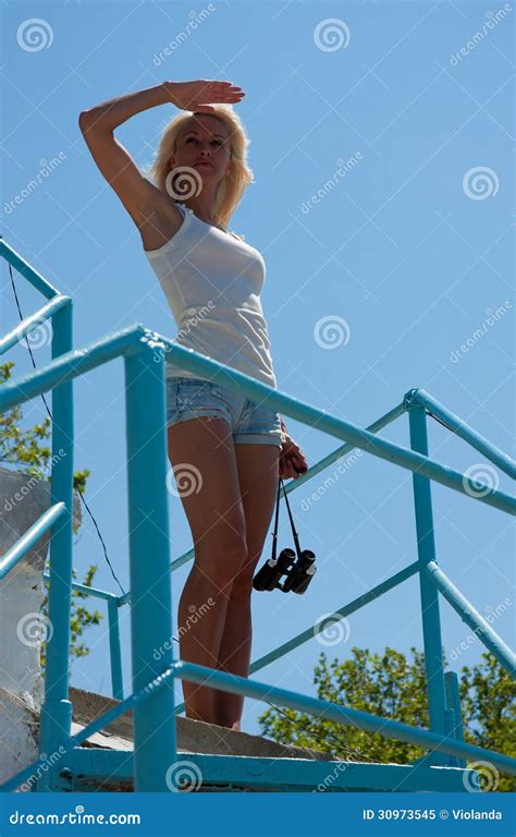 Lifeguard Stock Image Image Of Watch Copy Binoculars 30973545