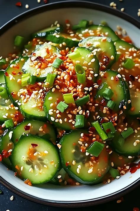 Crisp Asian Cucumber Salad With Sesame Ginger And Cilantro Chef Melt