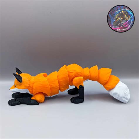 🦊 Flexi Fox Print In Place Articulated Fox・ Stl File For 3d Printing・cults